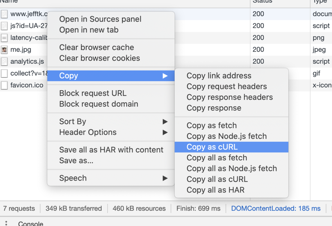 Debug Headers with GET
