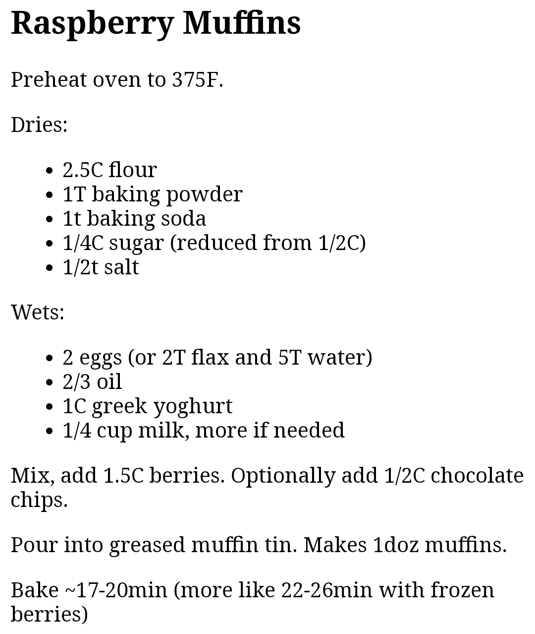 More Usable Recipes